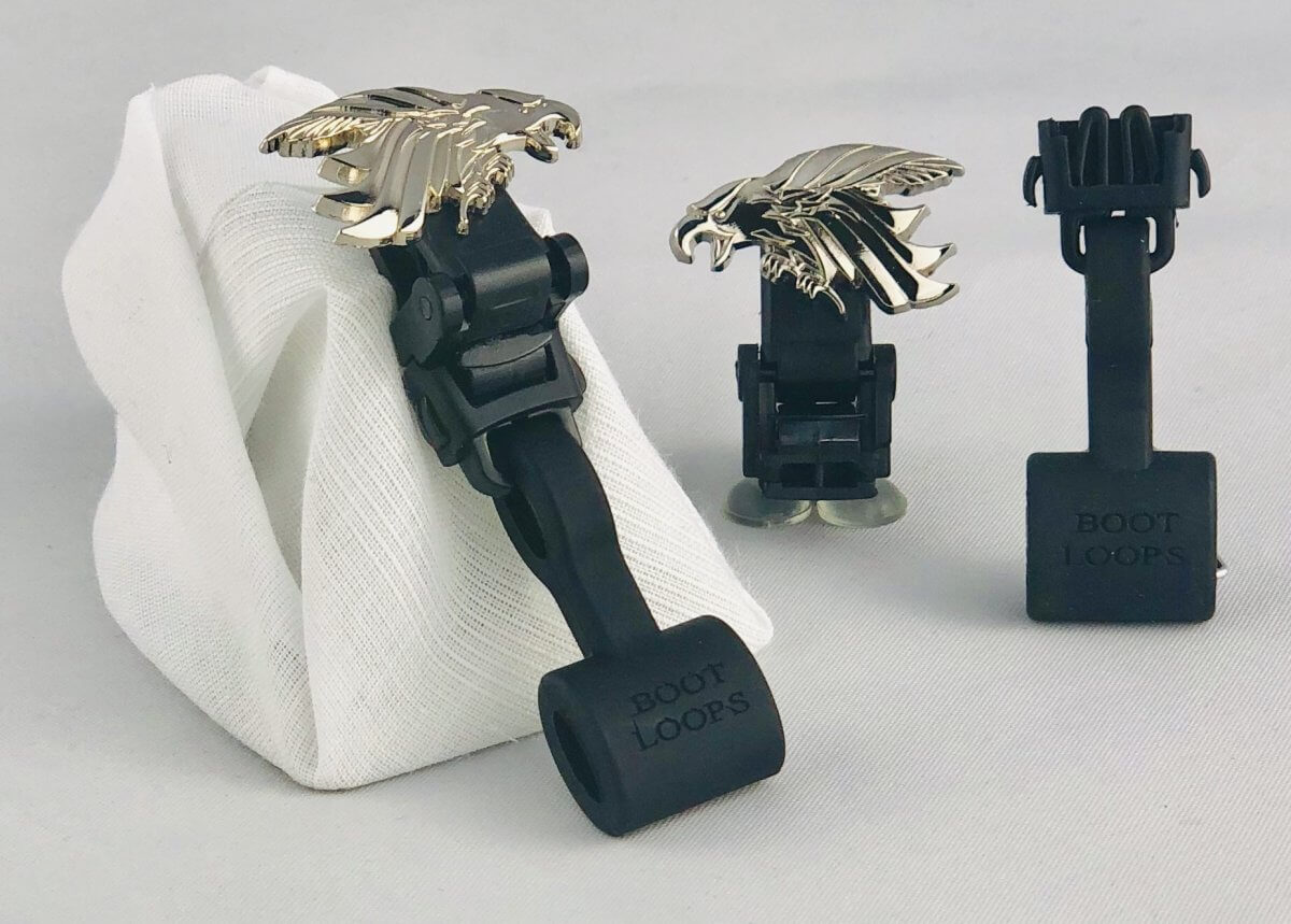 Silver Eagle Boot-Loops Set - Biker Boot Straps